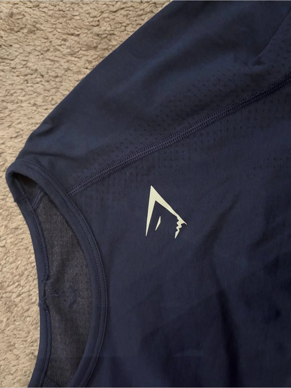 Gymshark | Tops | Gymshark Navy Athletic Long Sleeve Top With White ...